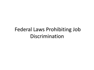 Employee Job Discrimination ppt | PPTX