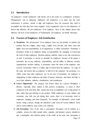 Employee job satisfaction of technomedia limited a case study | DOCX