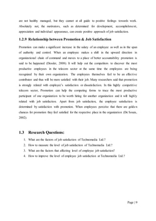 Employee job satisfaction of technomedia limited a case study | DOCX