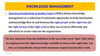 Employee knowledge management process | PPT