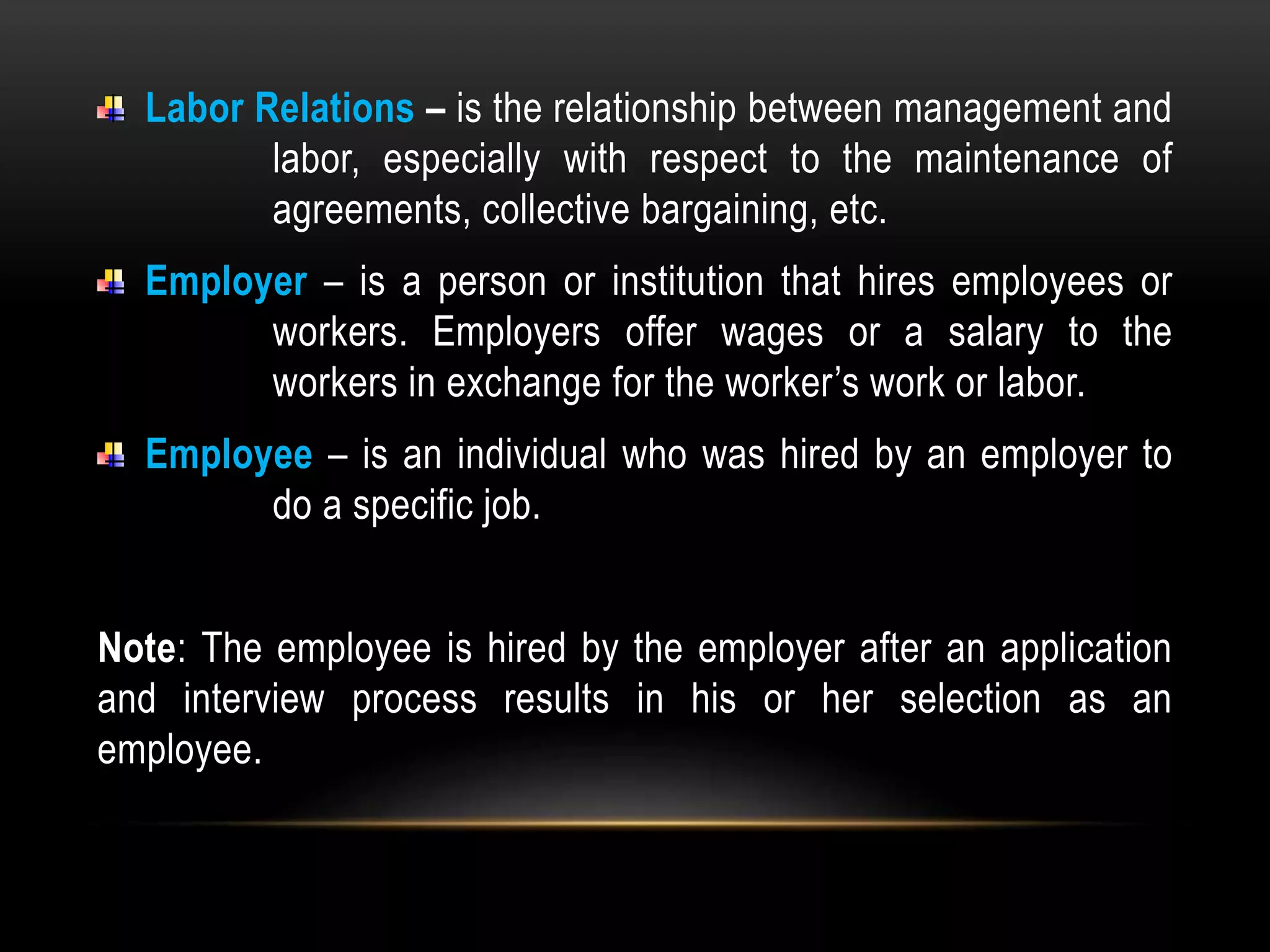 Employee labor management relations pp | PPTX