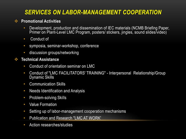 Employee labor management relations pp | PPTX | Business and Finance