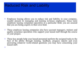 Employee leasing mod 5 | PPT