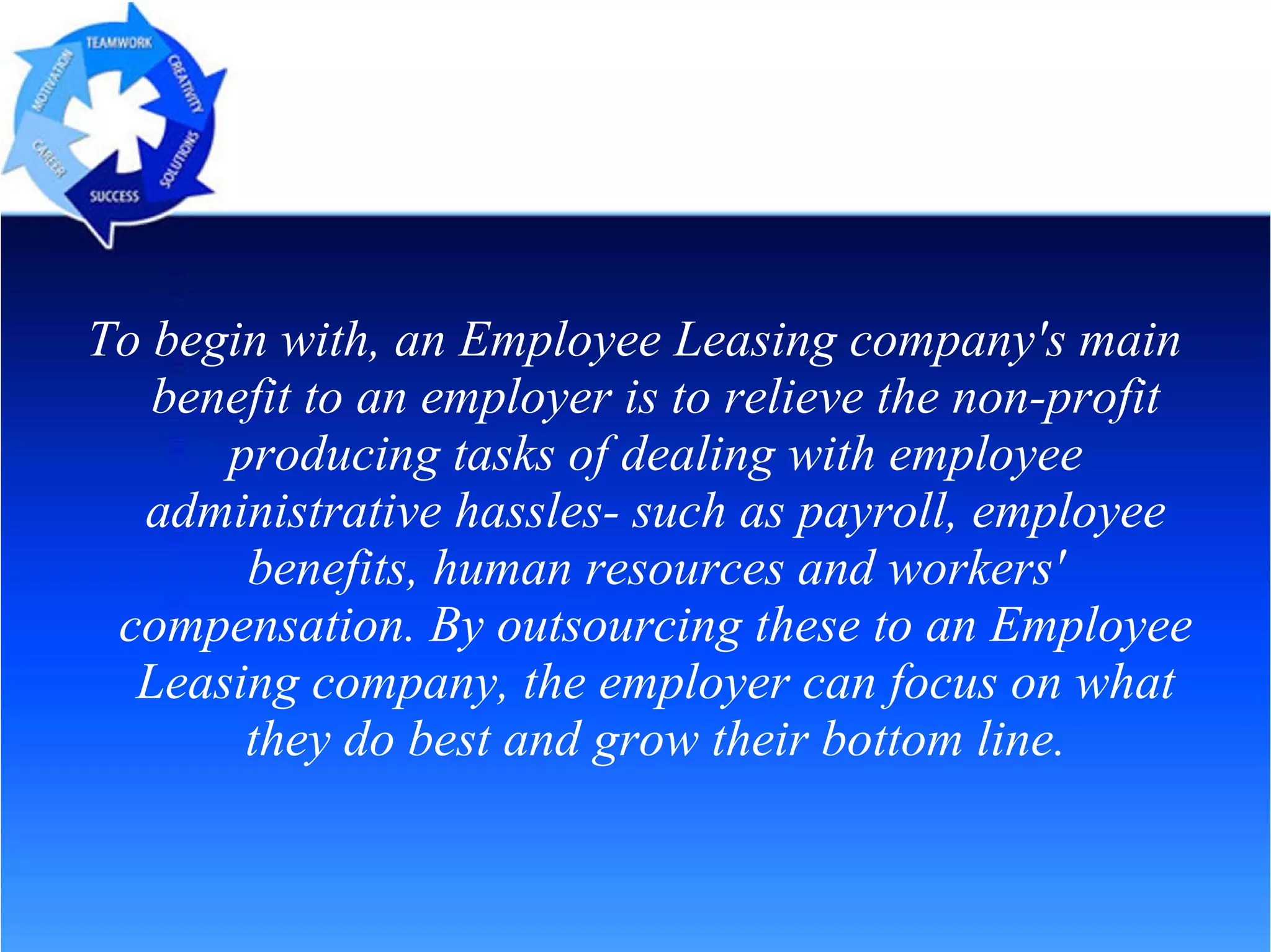 Employee leasing vs staffing services- what's the difference? | PPT
