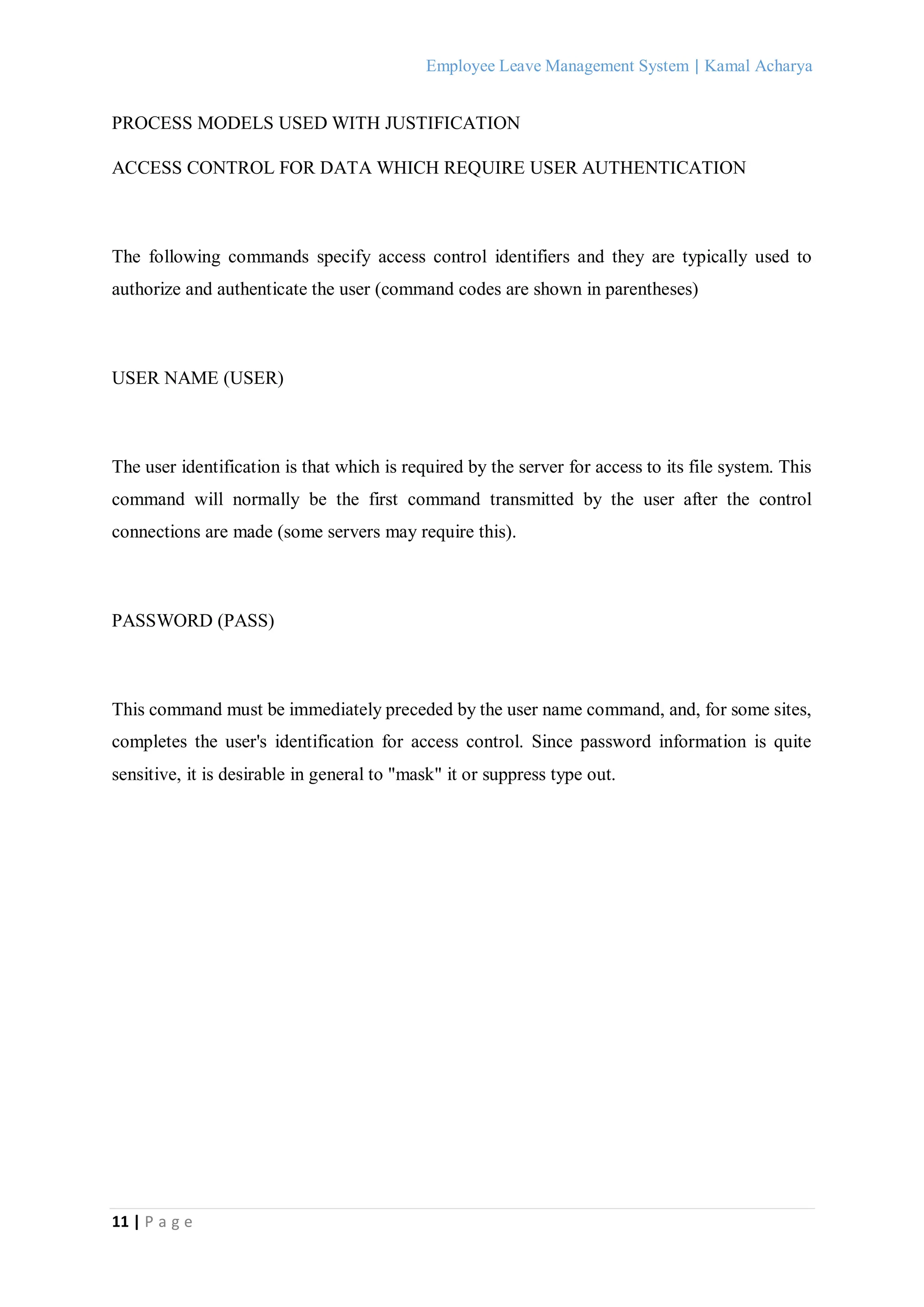 Employee leave management system project. | PDF