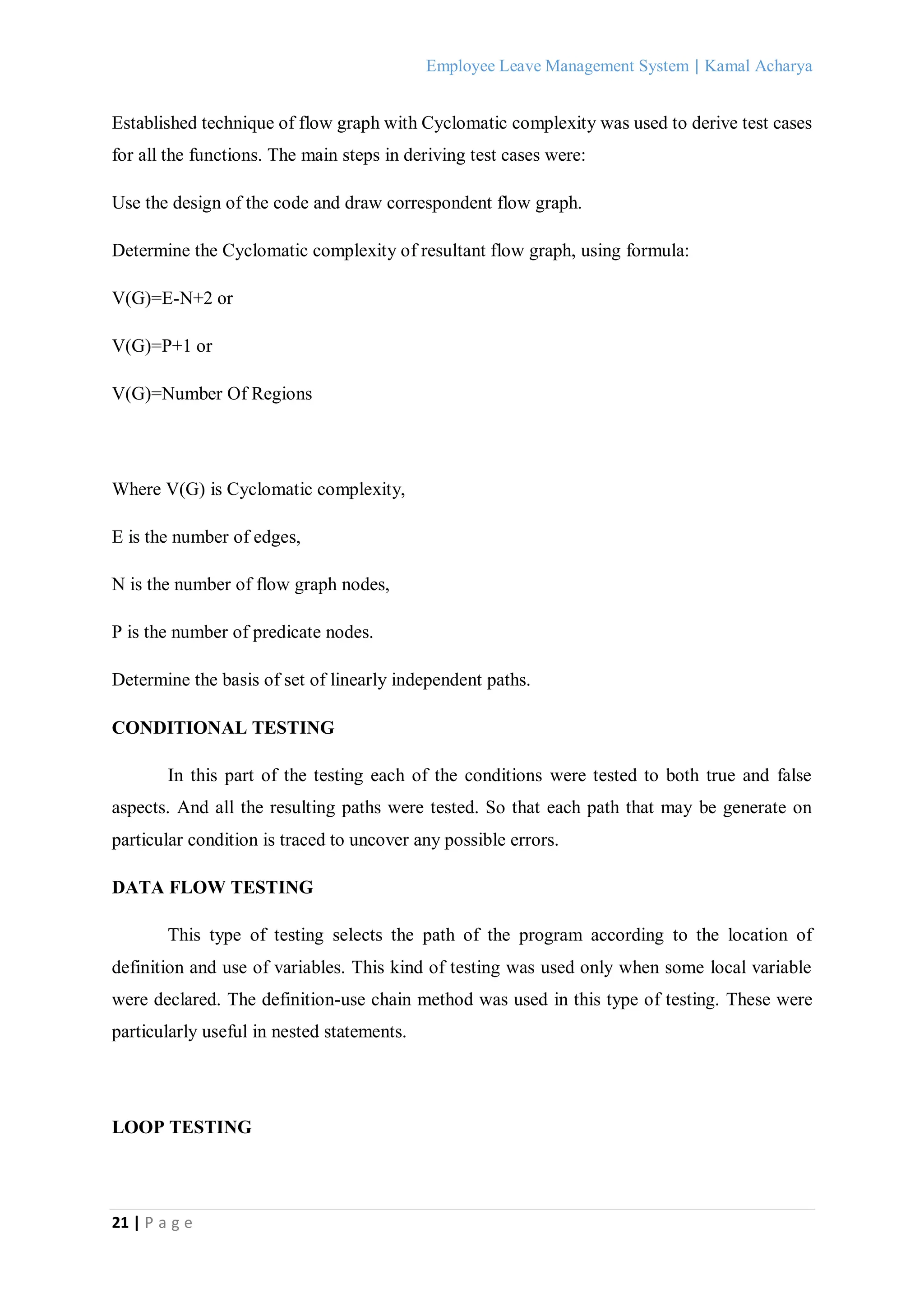 Employee leave management system project. | PDF