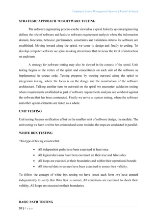 Employee leave management system project. | PDF