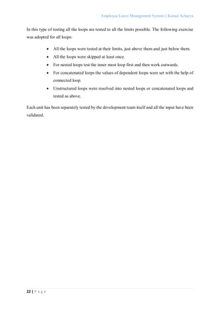 Employee leave management system project. | PDF