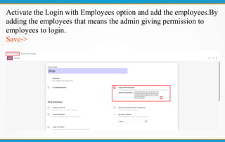 Employee Login for Odoo 13 POS Session | PPT