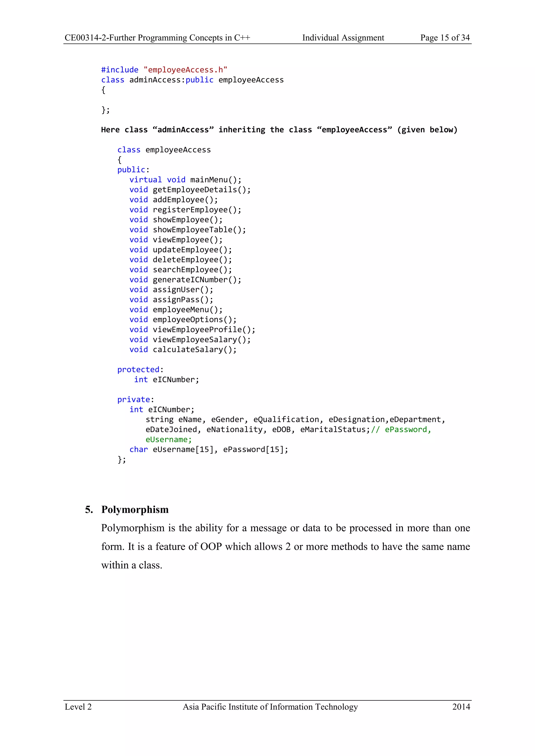 Employee Management System in C++ | PDF