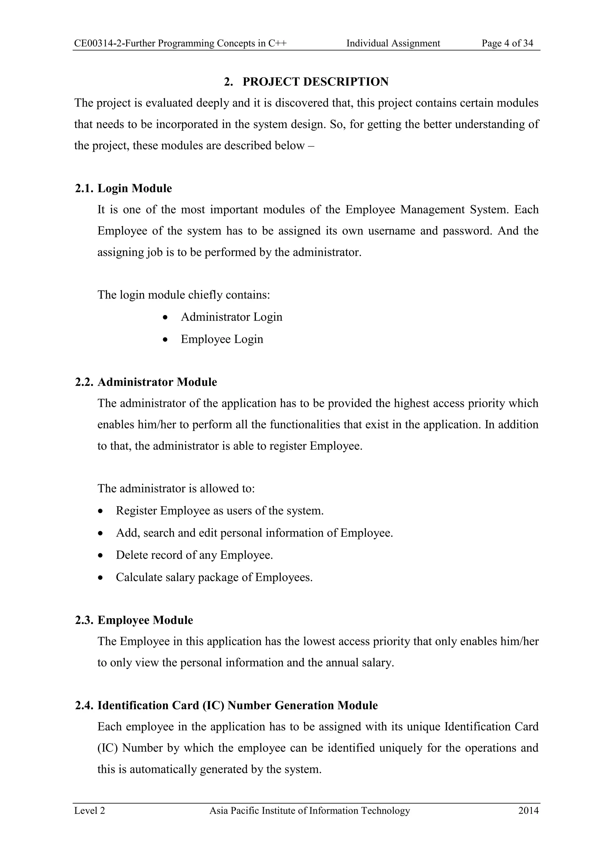 Employee Management System in C++ | PDF