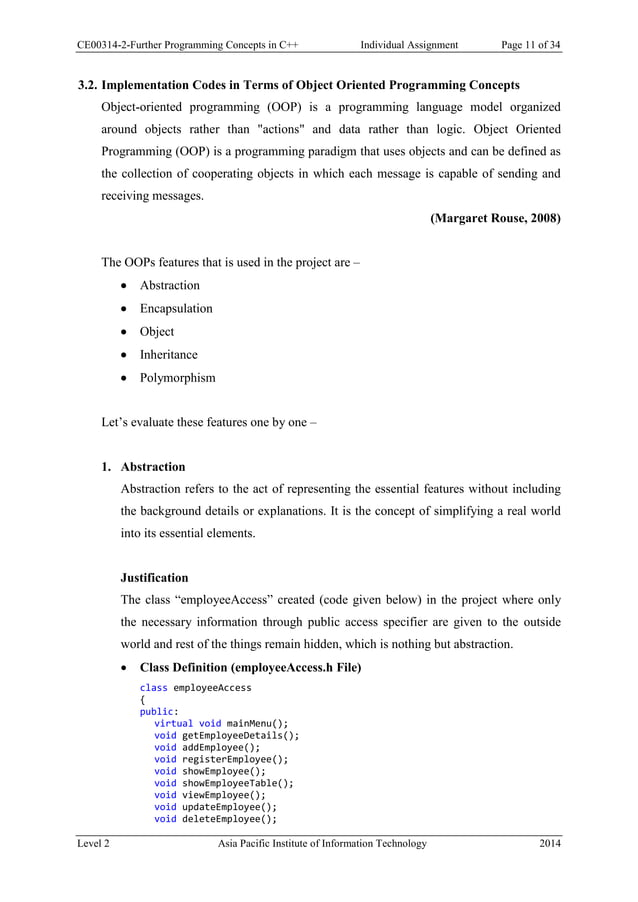 Employee Management System in C++ | PDF