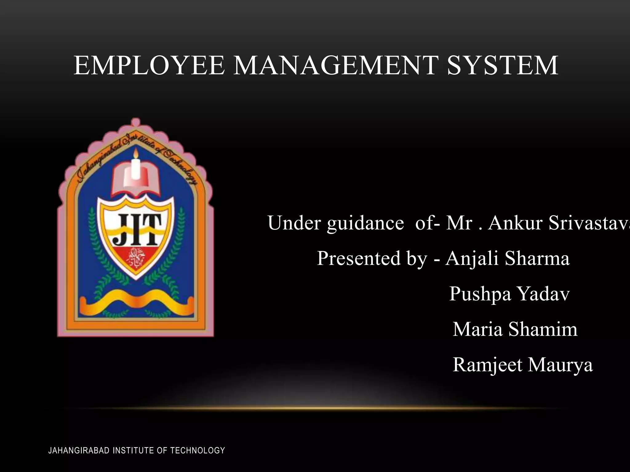 Employee management system | PPTX