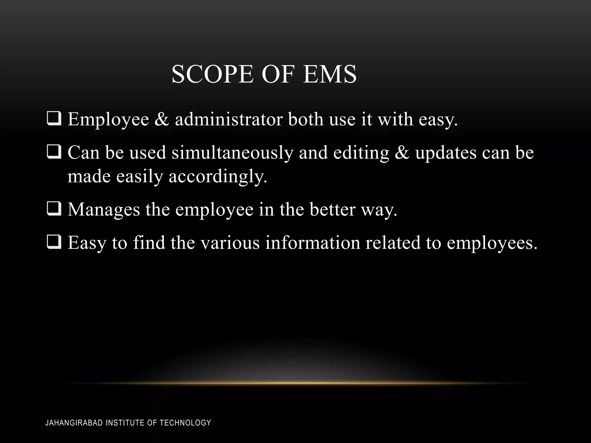 Employee management system | PPTX