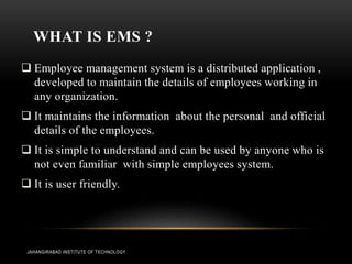 Employee management system | PPTX