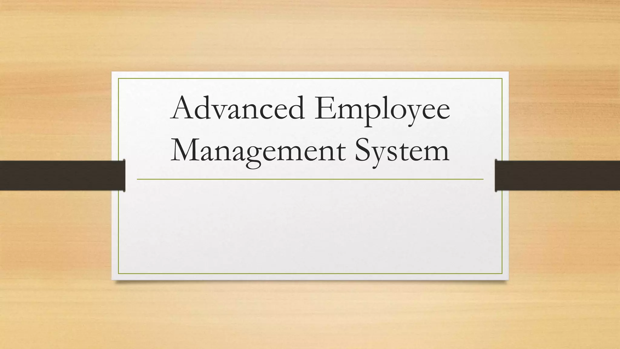 Employee Management System | PPTX | Computer Software and Applications ...