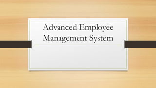 Employee Management System | PPTX | Computer Software and Applications ...