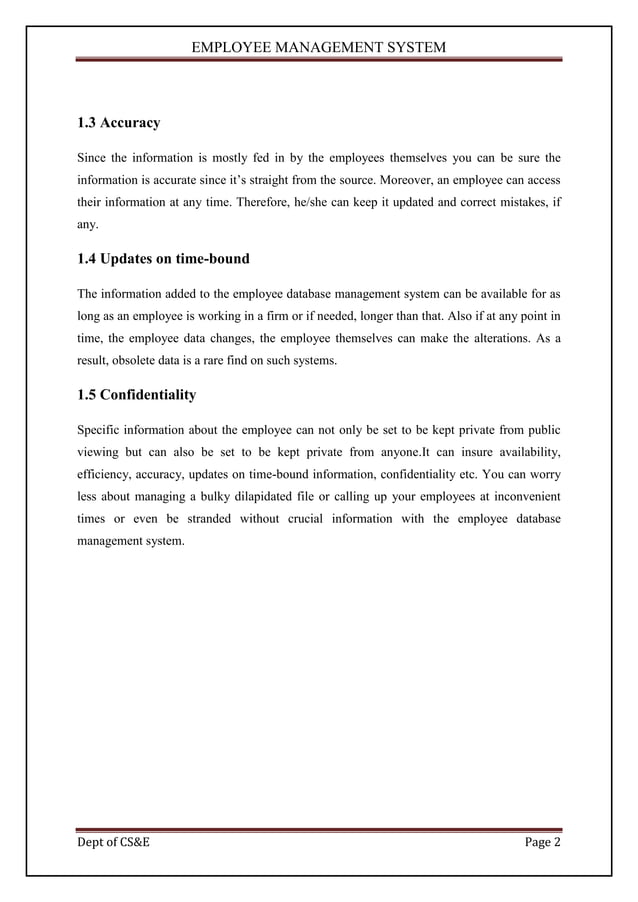 Employee management system1 | DOCX | Databases | Computer Software and Applications