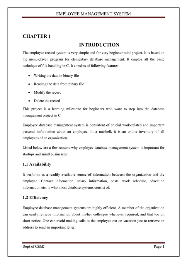 Employee management system1 | PDF