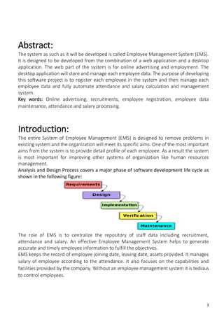 Employee management system in Software Engineering | PDF
