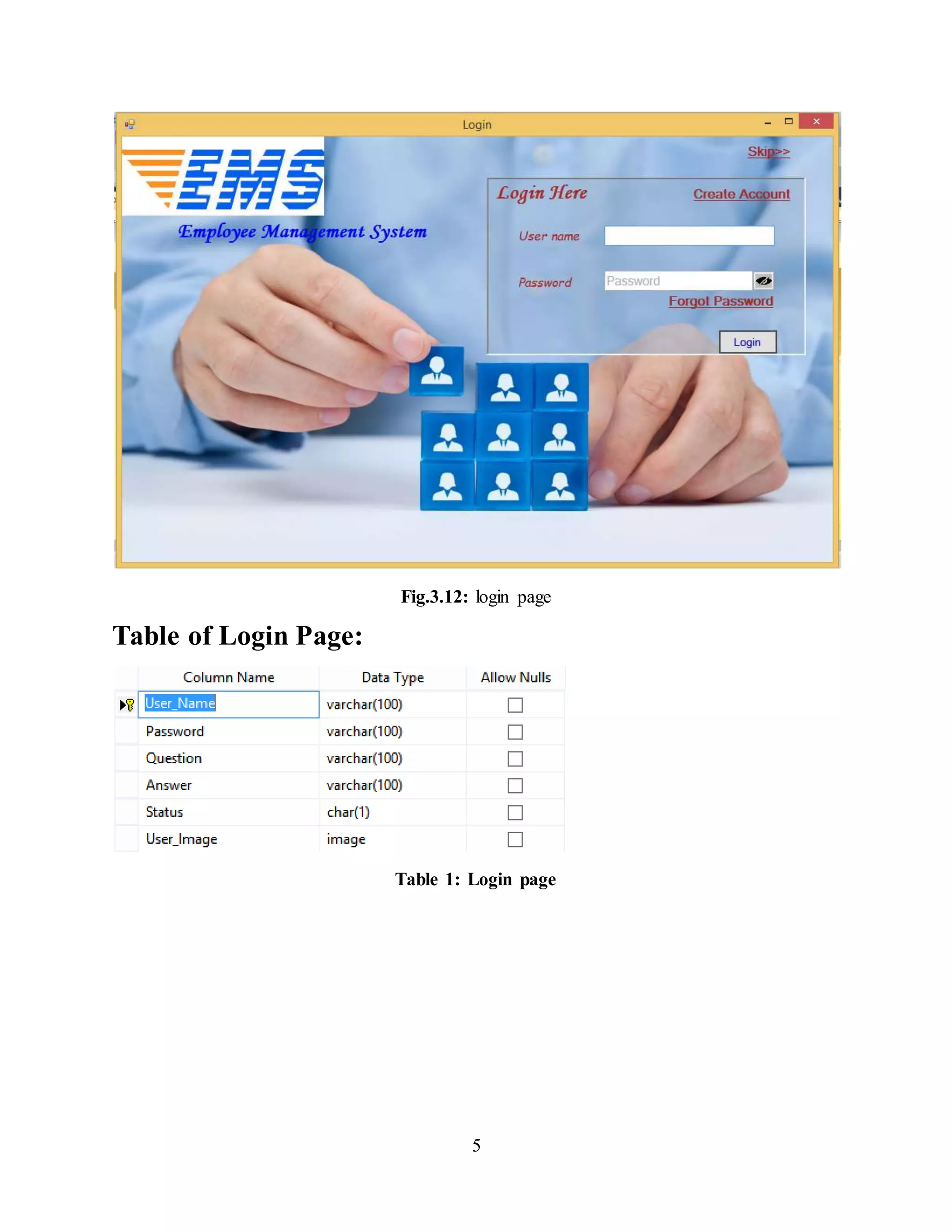Employee management system report | DOCX