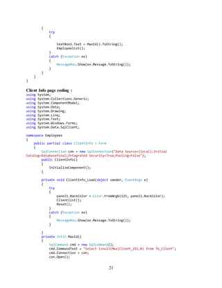 Employee management system report | DOCX