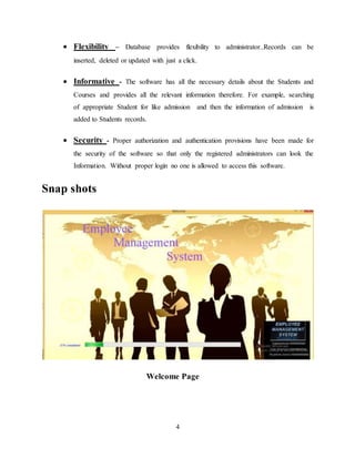 Employee management system report | DOCX