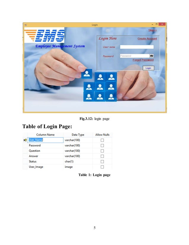 Employee management system report | DOCX