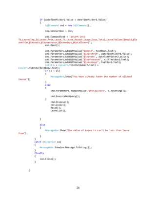 Employee management system report | PDF