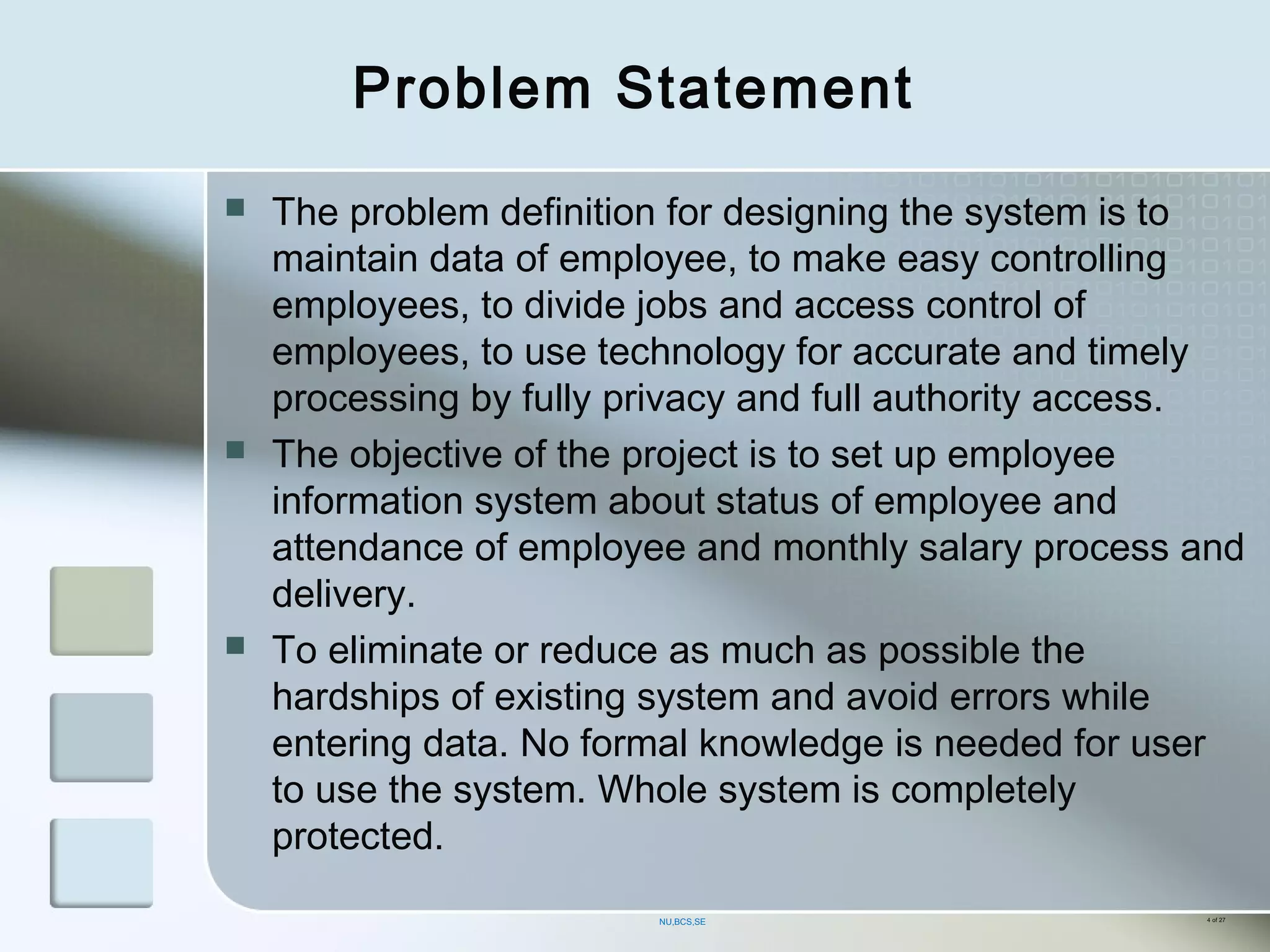 Employee management system uml | PPT