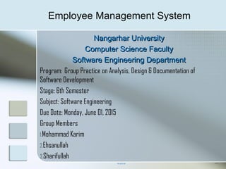 Employee management system uml | PPT