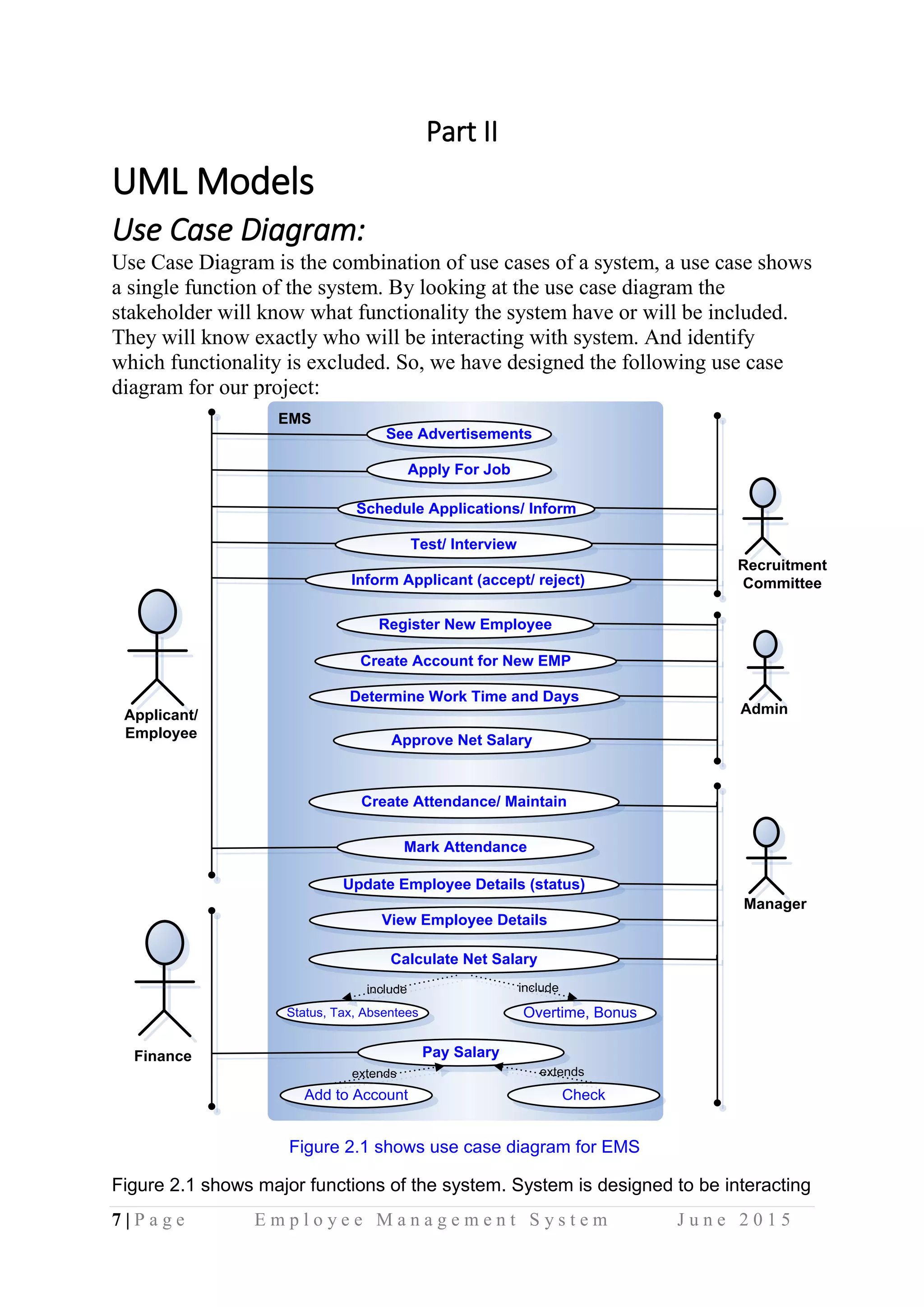 Employee Management System UML Diagrams Use Case Diagram, Activity ...