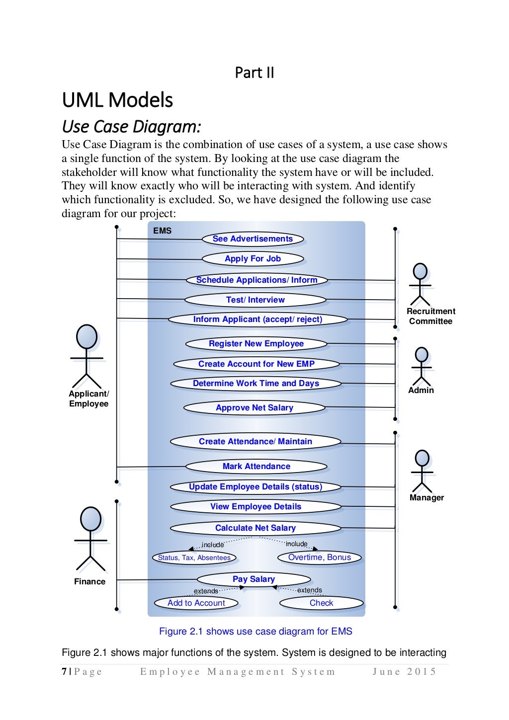 Employee Management System UML Diagrams Use Case Diagram, Activity Di…