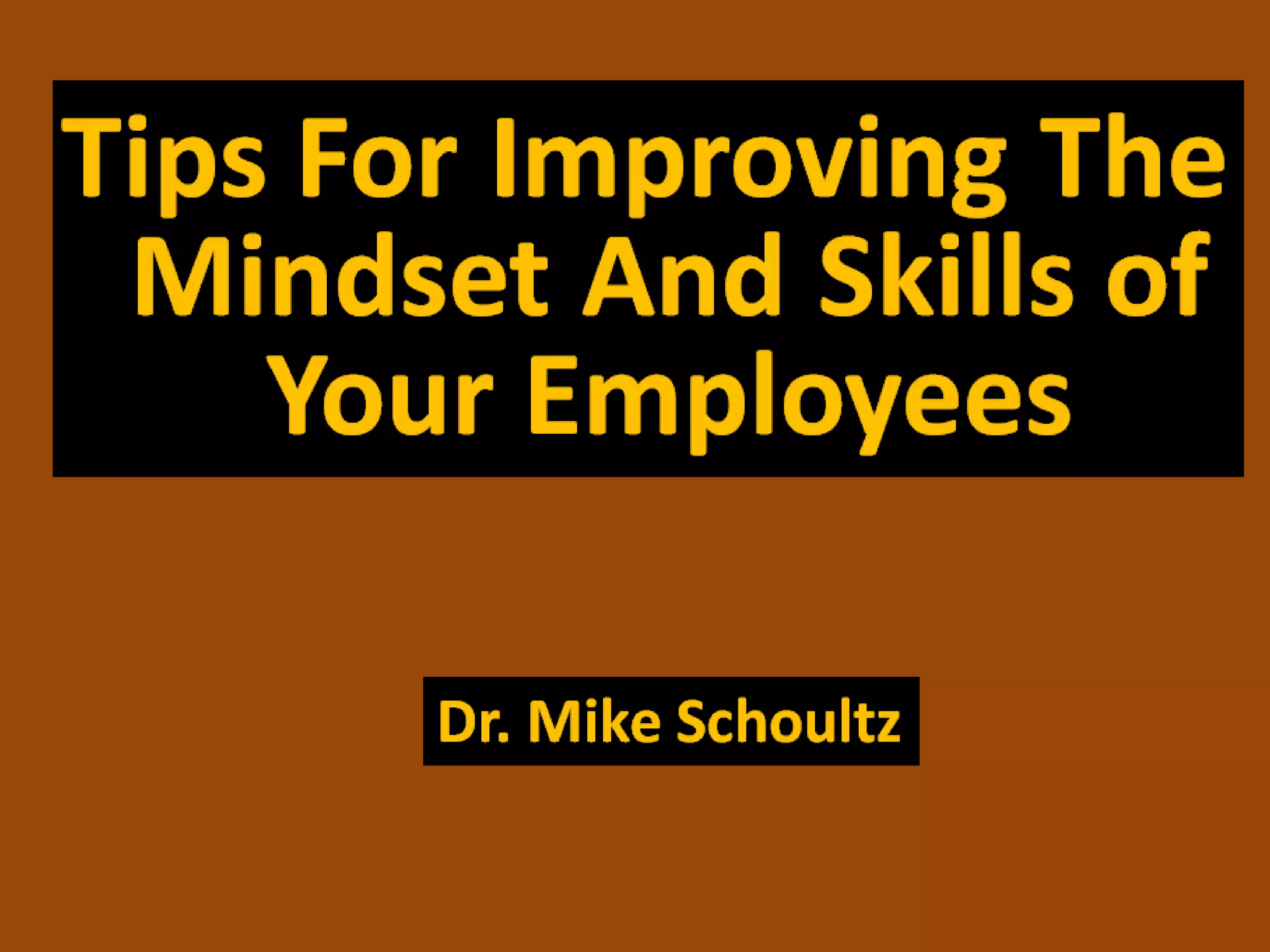 Employee mindset and skills | PDF