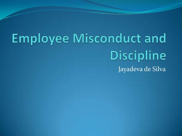 Employee misconduct and discipline | PPTX