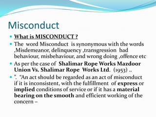 Employee misconduct and discipline | PPTX