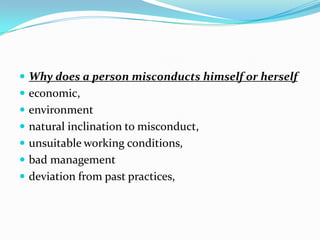 Employee misconduct and discipline | PPTX