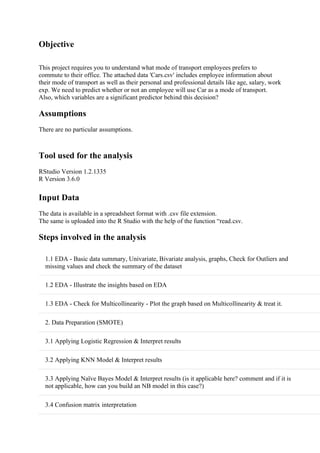 Employee mode of commuting | PDF