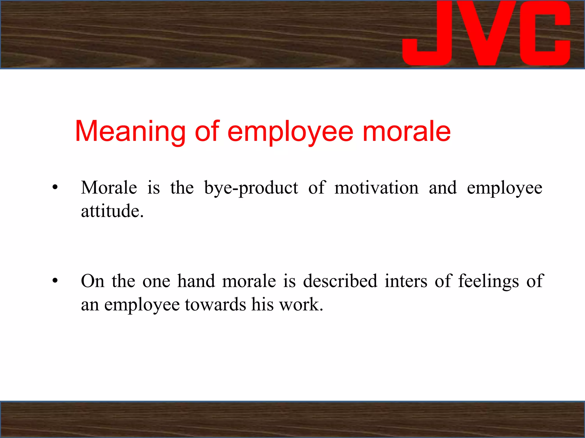 Employee morale PPT | PPTX