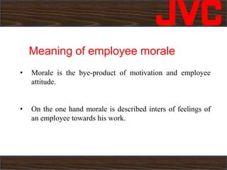 Employee morale PPT | PPTX