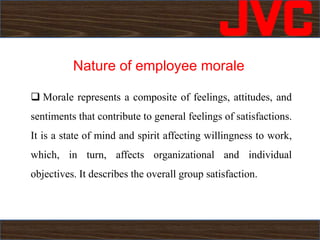 Employee morale PPT | PPTX