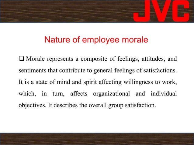 Employee morale PPT | PPTX | Business | Business and Finance