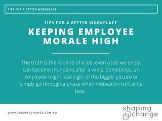 Keeping Employee Morale High | PPT