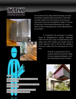 Employee Morale and Workplace Safety: A Two Way Street | DOCX ...