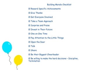 Employee Morale in Difficult Times | PPT