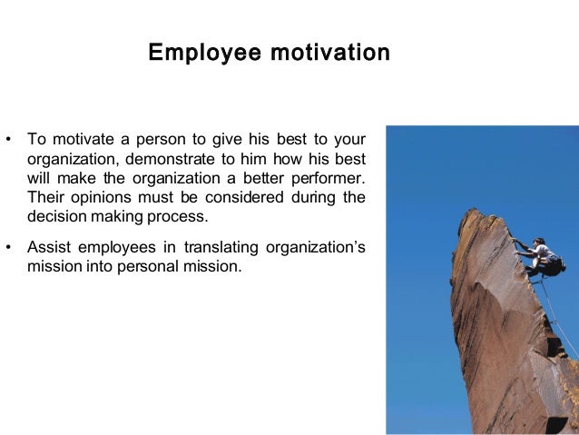 Employee motivation