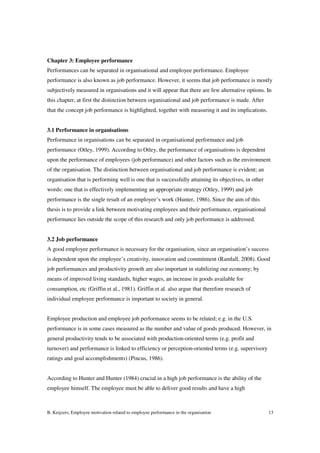 Employee motivation and performance | PDF