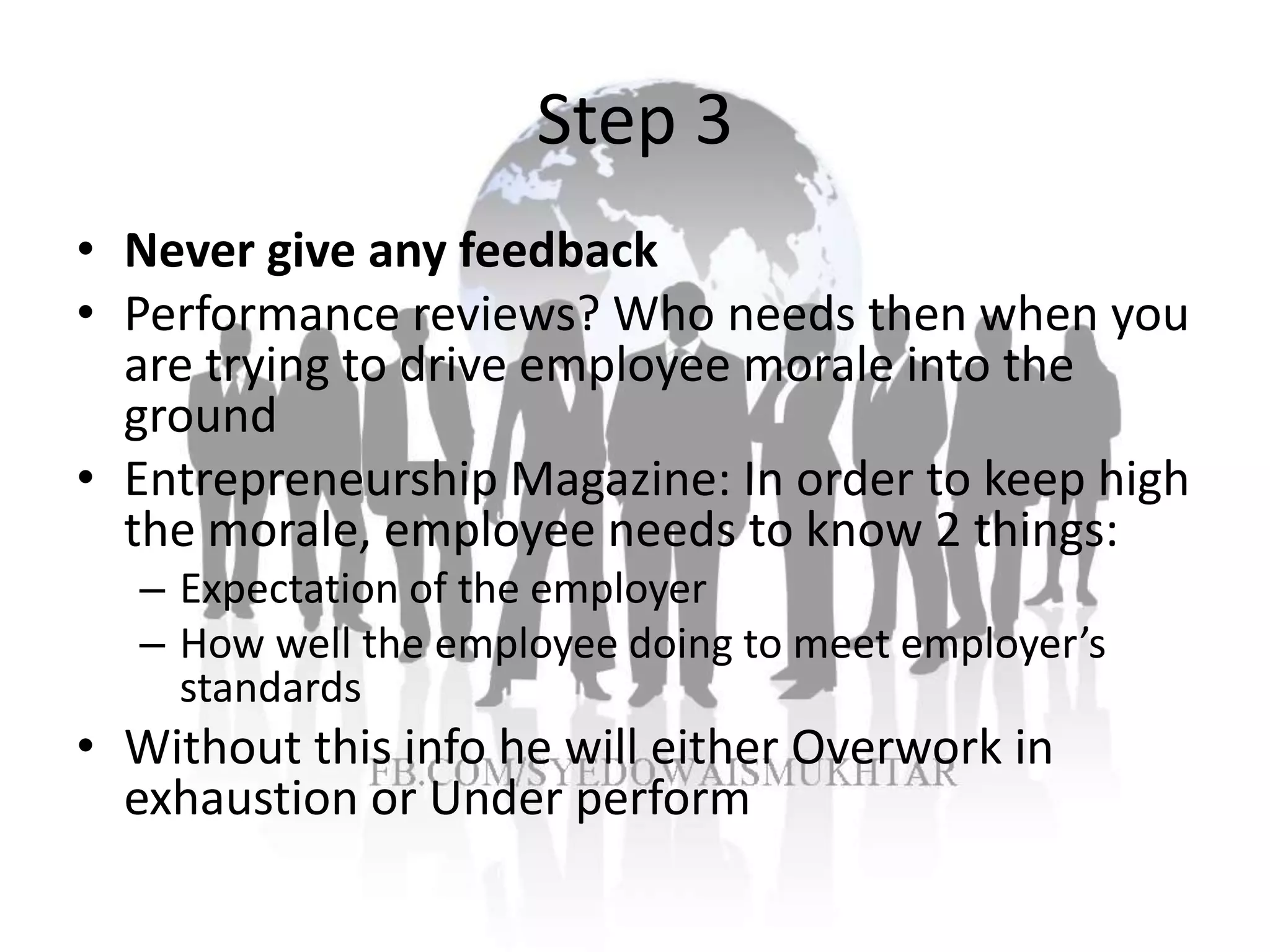 Employee Motivation : How to kill a employee's morale in 5 steps! - By ...