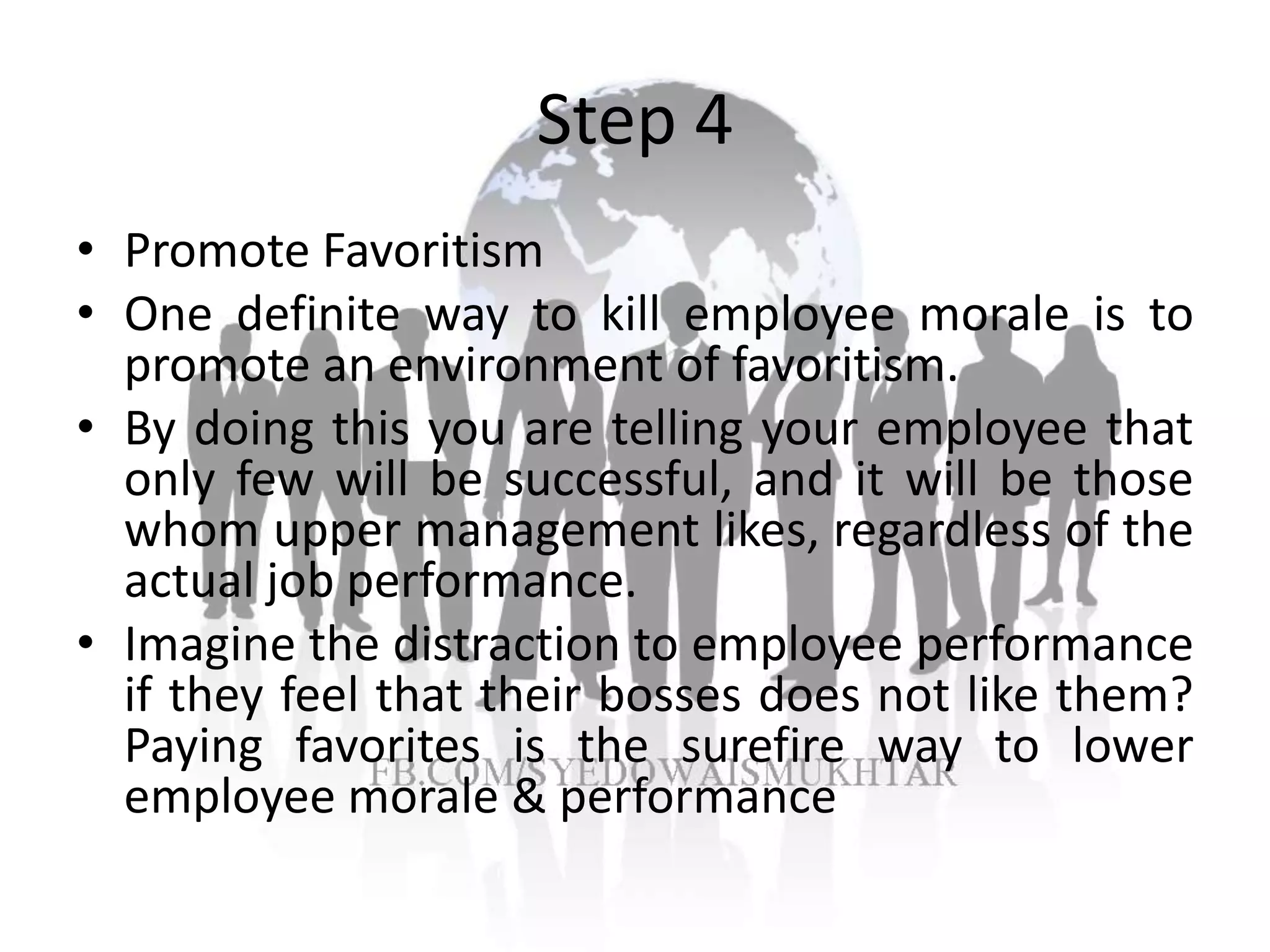 Employee Motivation : How to kill a employee's morale in 5 steps! - By ...