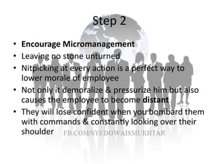 Employee Motivation : How to kill a employee's morale in 5 steps! - By ...